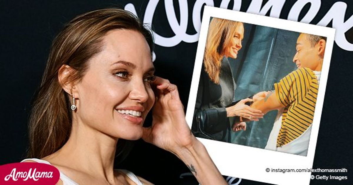 Angelina Jolie Poses with Alex Thomas-Smith from 'Dear Evan Hansen' Who ...