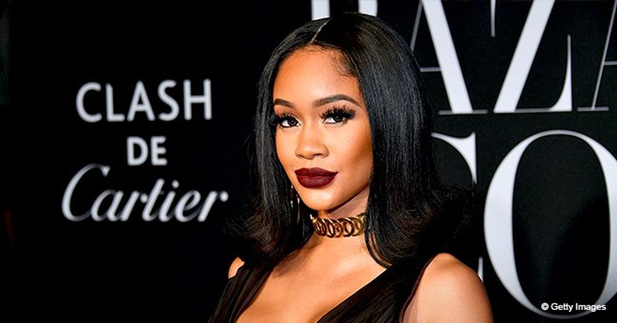 Saweetie Sets Hearts Racing Rocking Her Curves in a Snake-Print Leather ...