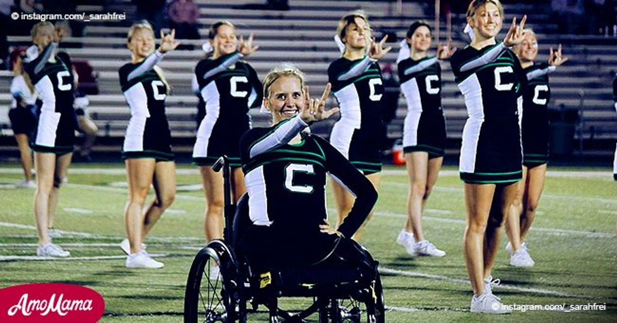 Watch Teen Cheerleader Performing with Her Teammates after Having Both ...