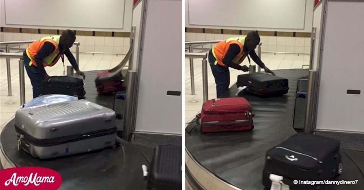 Baggage handler leaves traveler flabbergasted when she sees how he ...