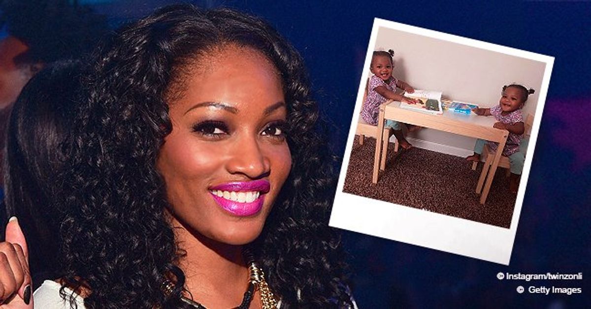 Erica Dixon's Twin Babies Show Tiny Teeth While in Pool with Mom in a ...