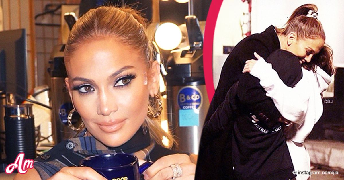 Jennifer Lopez Sweetly Hugs Twins Max & Emme While on the Set of ...
