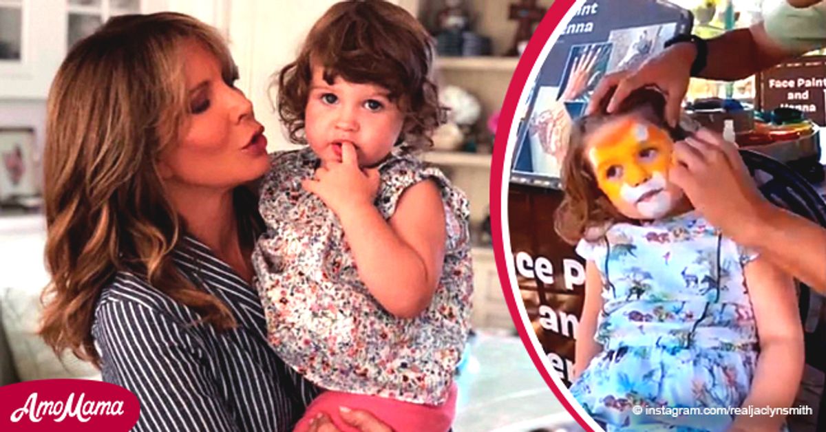 Jaclyn Smith’s Granddaughter Bea Gets Her Face Painted like a Tiger (Video)