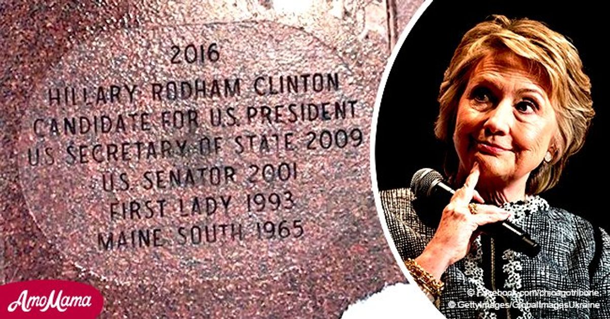 Hillary Clinton gets her name carved in stone on a wall of historic ...