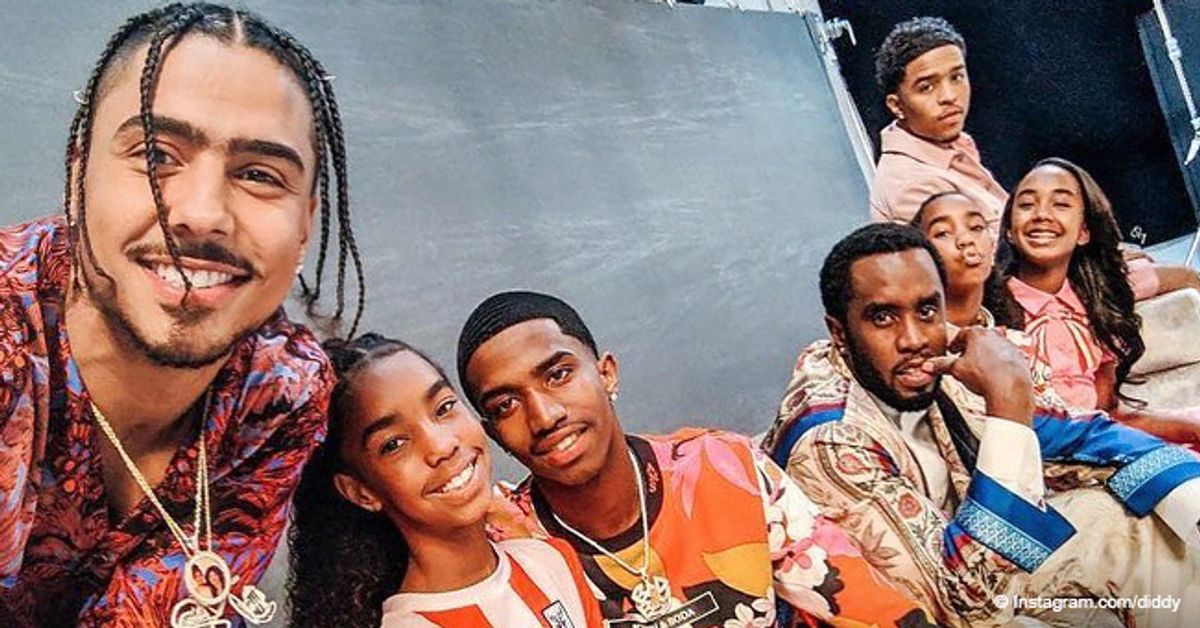 Diddy & His 6 Kids Rock the Floral Look in Recent Photo