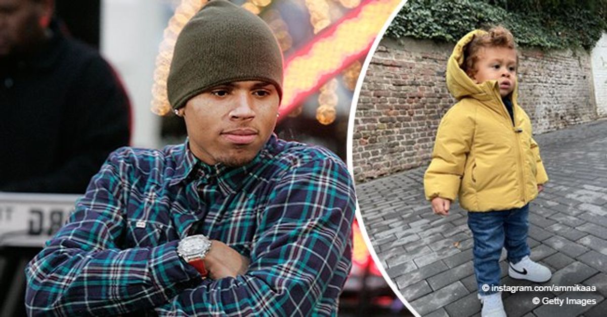 Chris Brown's Baby Son Aeko Looks Serious in New Photos Posing in a ...