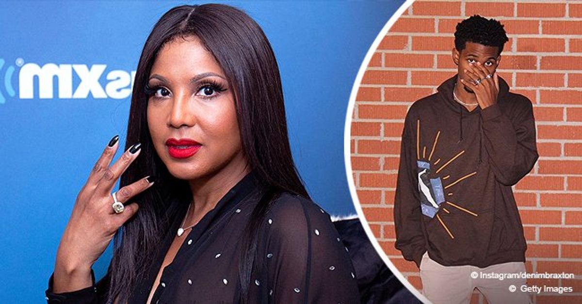 Toni Braxton's Oldest Son Denim Looks Handsome in Brown Hoodie and ...