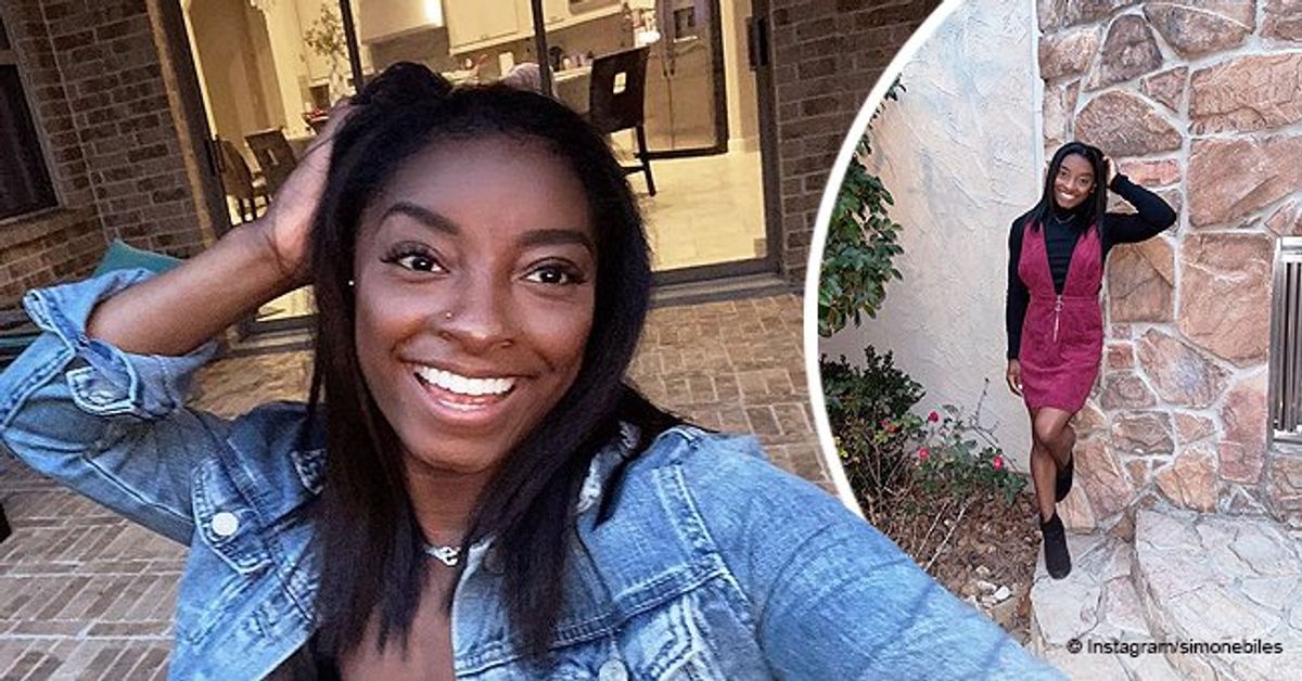 Simone Biles Looks Glamorous in Thanksgiving Pic Wearing Black & Pink ...