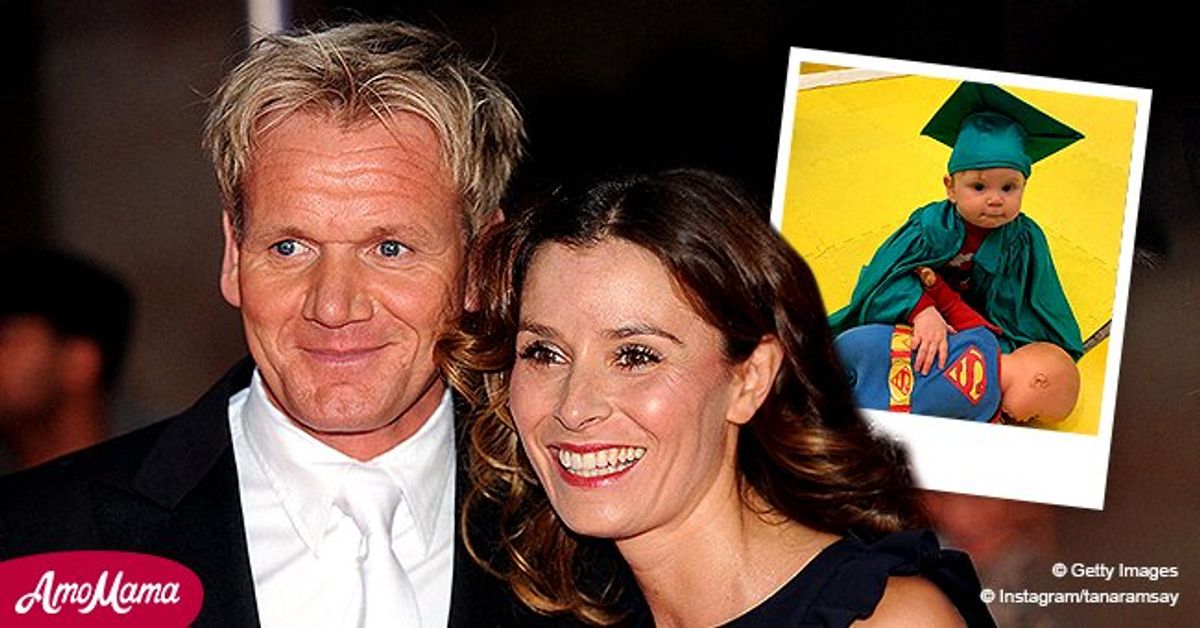 Gordon Ramsay's Baby Son Oscar Steals Hearts in Cute Graduation Cap ...