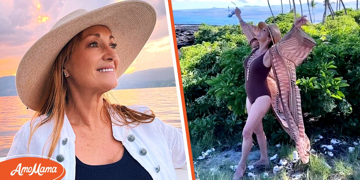 Jane Seymour Ready to Welcome Summer in a Chocolate One-Piece Swimsuit
