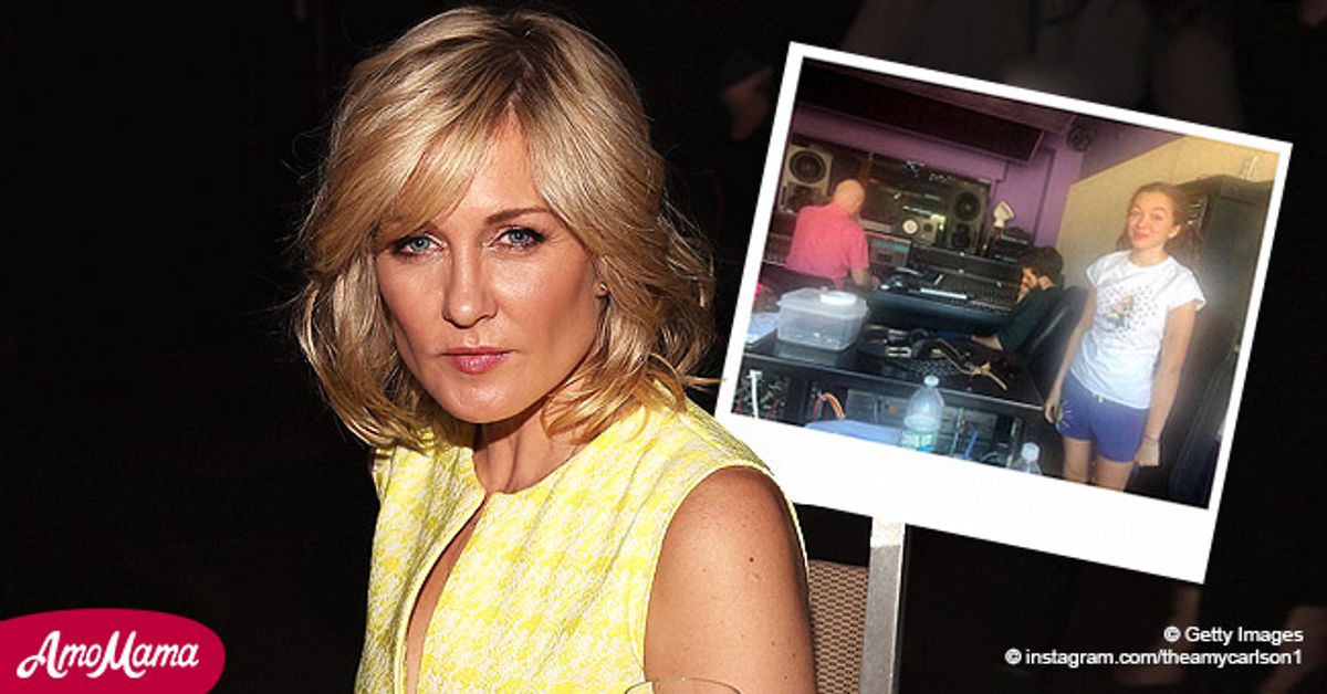 Amy Carlson Shares a Cute Photo of Her Daughter Lyla Recording Her ...