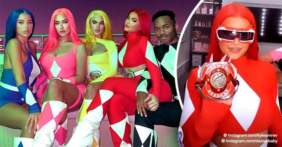 See Kylie Jenner in a Cool Red Costume with Her Friends as They ...