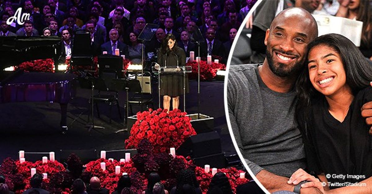 Kobe & Gianna Bryant's Public Memorial Had 33,643 Red Roses Onstage to ...