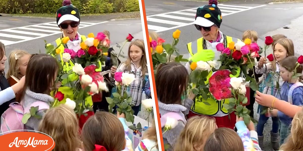 Kids Surprise Their Crossing Guard on Her 94th Birthday with 94 Roses ...