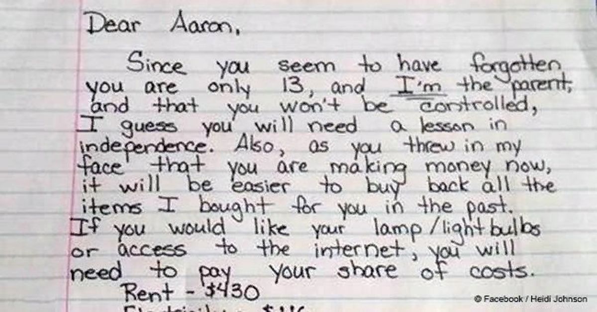 Mother writes perfect life-lesson letter to disrespectful son and it ...