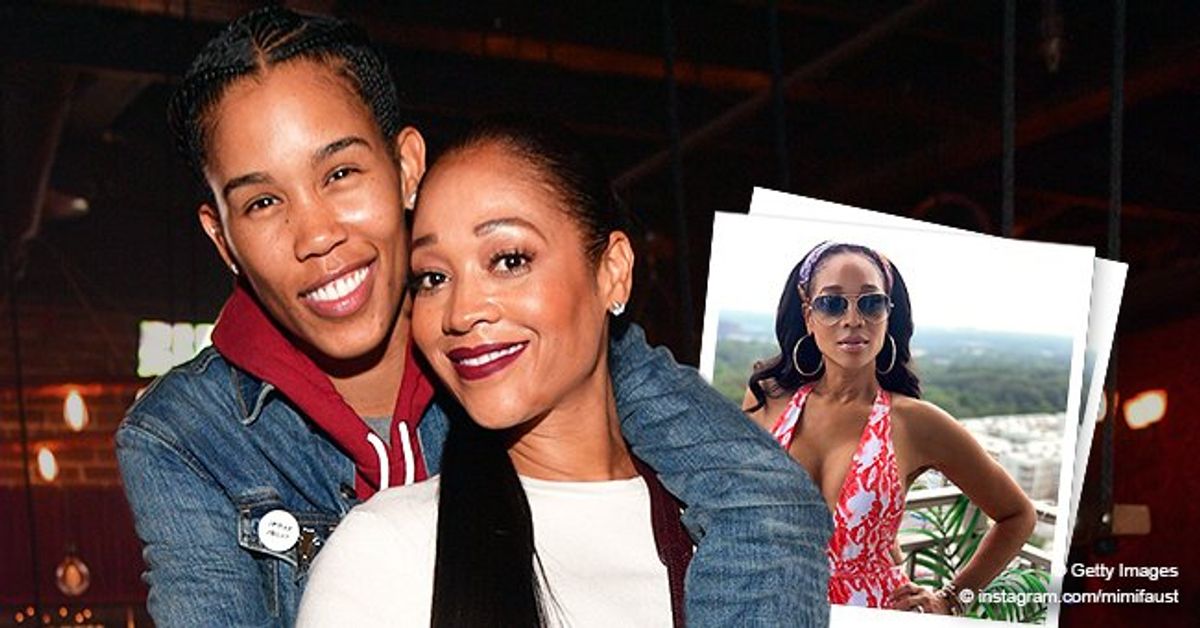 Mimi Faust Glows in a Red and White Swimsuit after Getting Engaged to ...